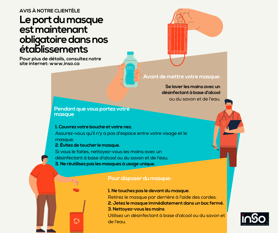 Obligation de porter un masque dans nos établissements INSO à partir du ...